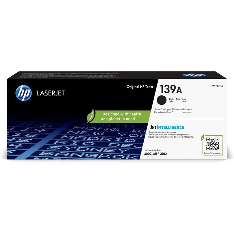 מחיר טונר מקורי למדפסת HP 139A Black LaserJet Toner Cartridge W1390A