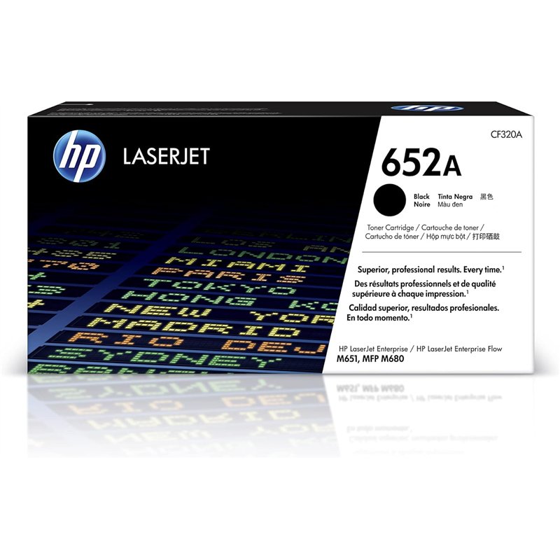 מחיר טונר מקורי למדפסת HP 652A Black LaserJet Toner Cartridge CF320A
