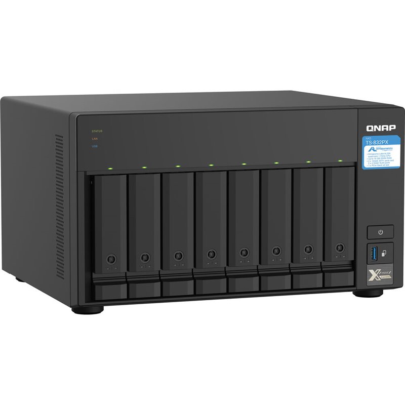 מחיר כונן QNAP Rack NAS TS-832PX | 8 HDD Drive Bays TS-832PX-4G
